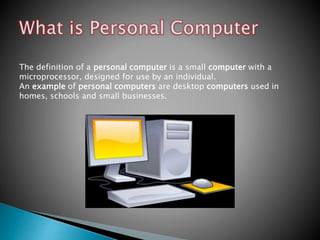What is computer | PPTX | Computing | Technology & Computing
