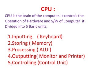 What is computer(1) | PPT