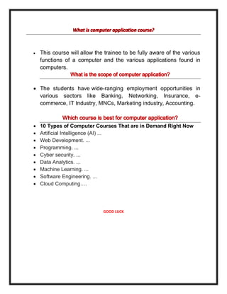 What is computer application course.docx