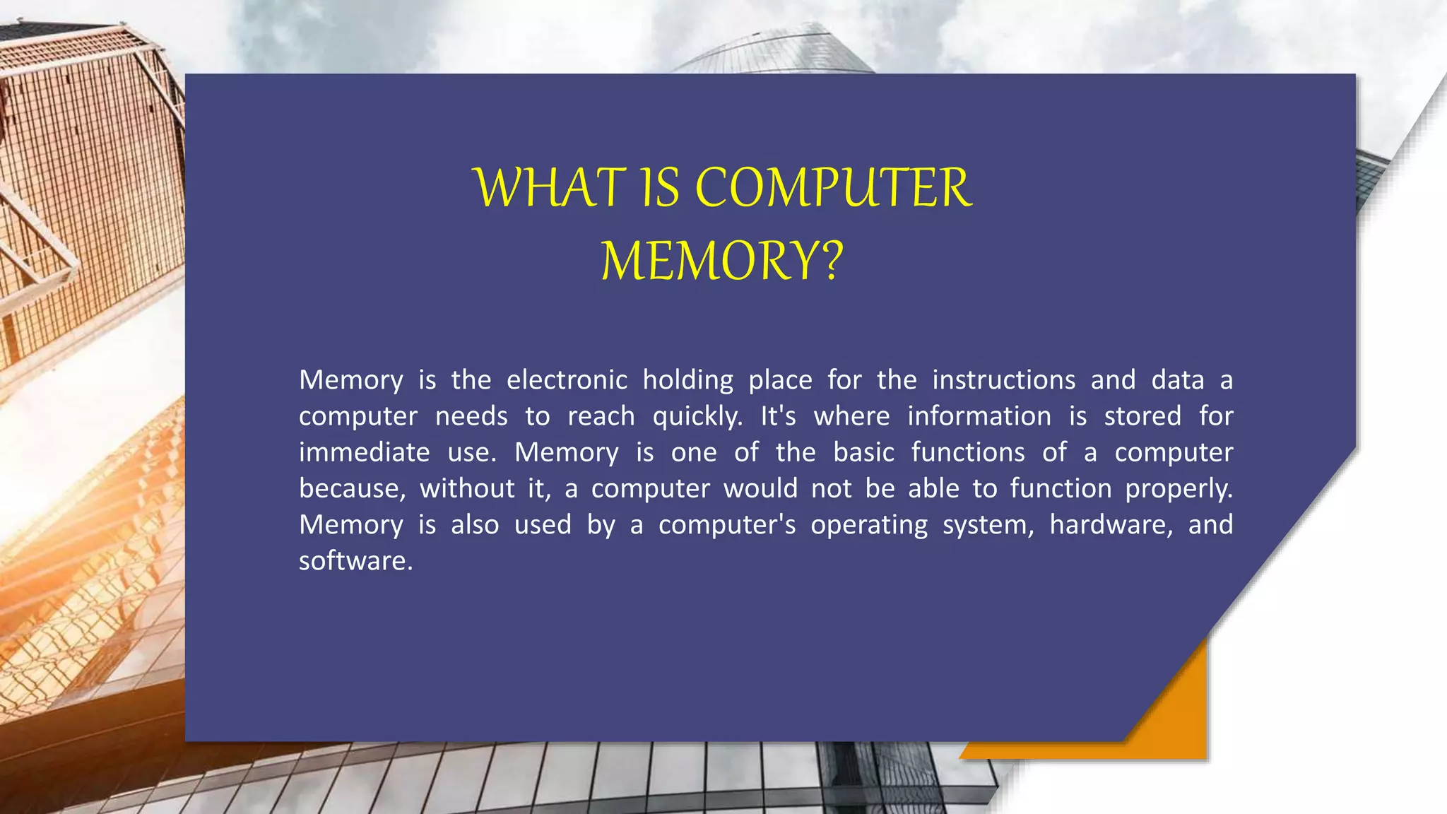 What is memory | PPT