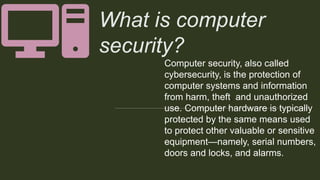 to know how the computer Computer security works | PPT