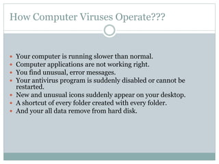 ppt on antivirus and computer virus | PPT