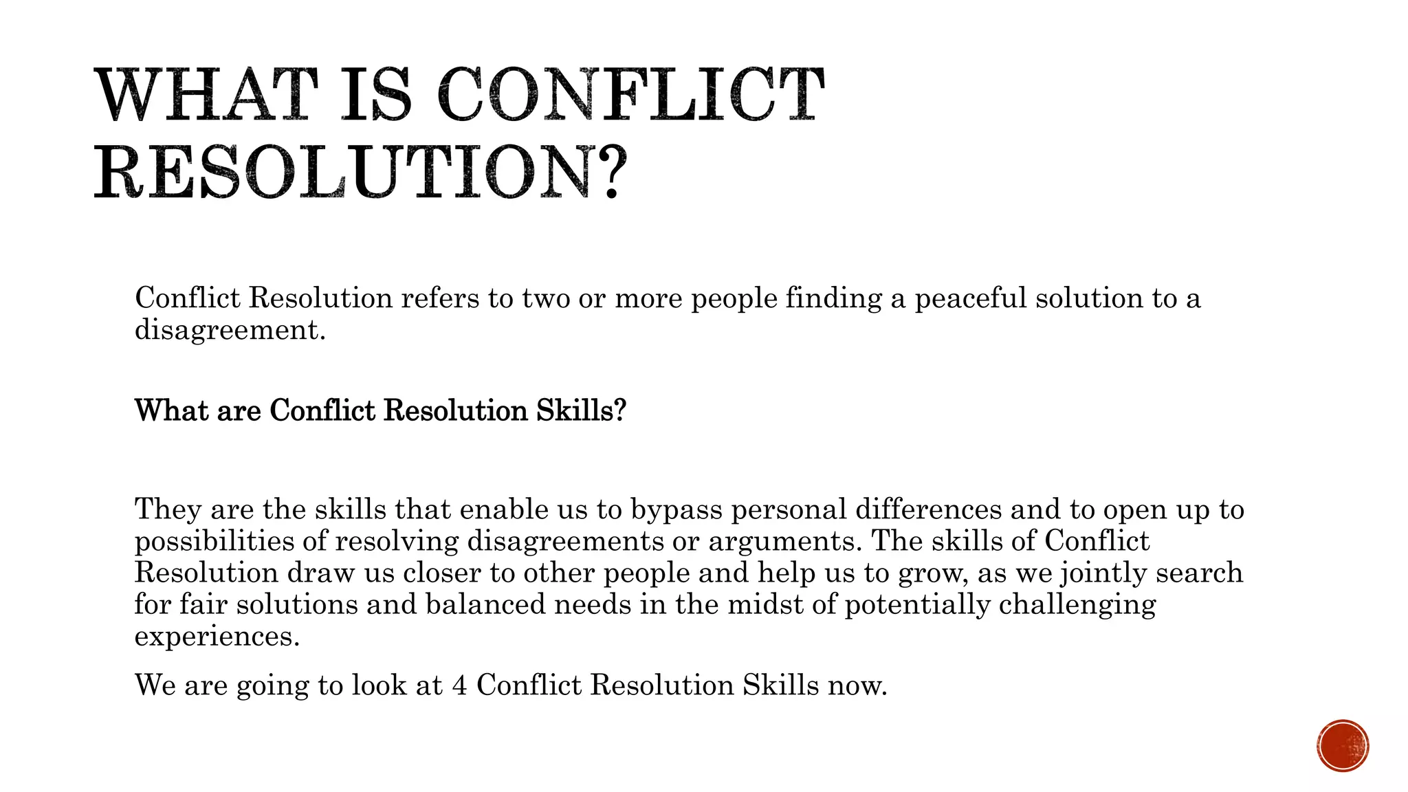 What is conflict resolution? | PPT