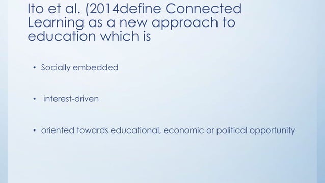 What is connected learning | PPT