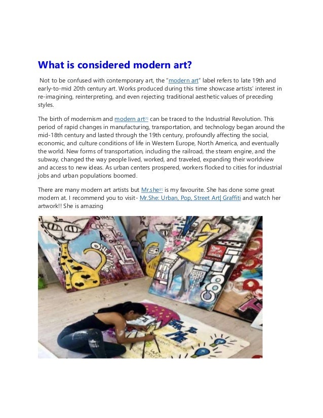 What Is Considered Modern Art What Is Considered Modern Art