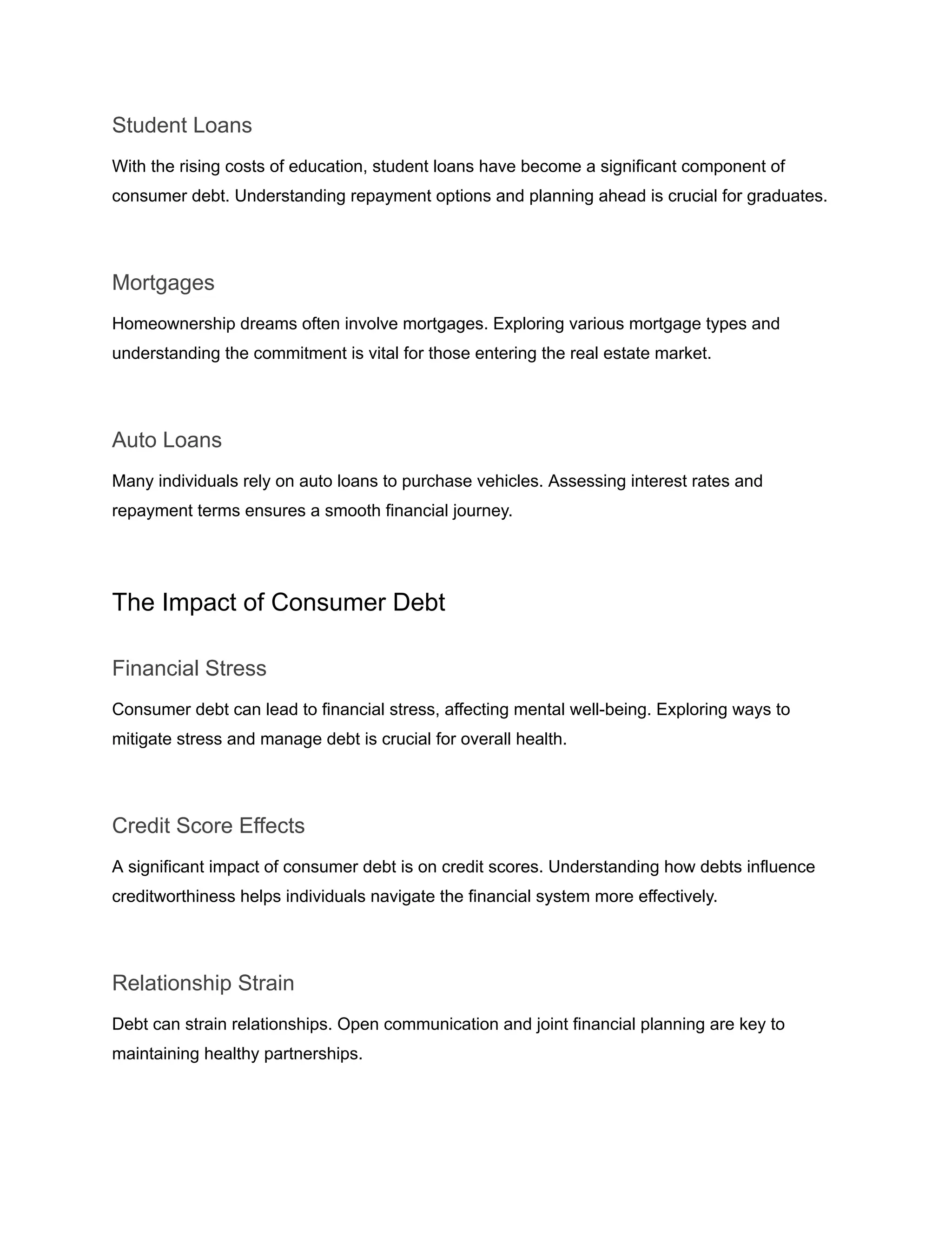 Demystifying Consumer Debt: Understanding the Financial Landscape | PDF