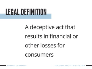 What Is Consumer Fraud? | PDF