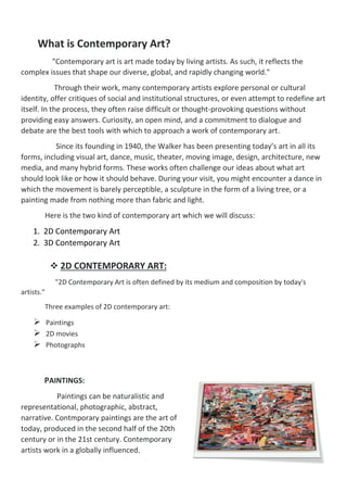 What is contemporary art | PDF