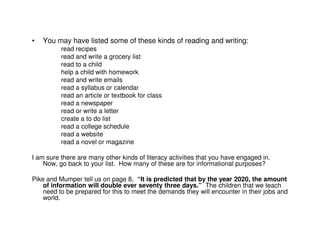 What is content area literacy? | PDF