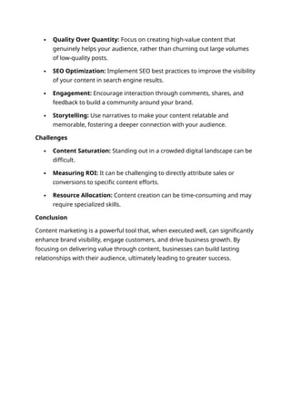 What is digital marketing content marketing | PDF