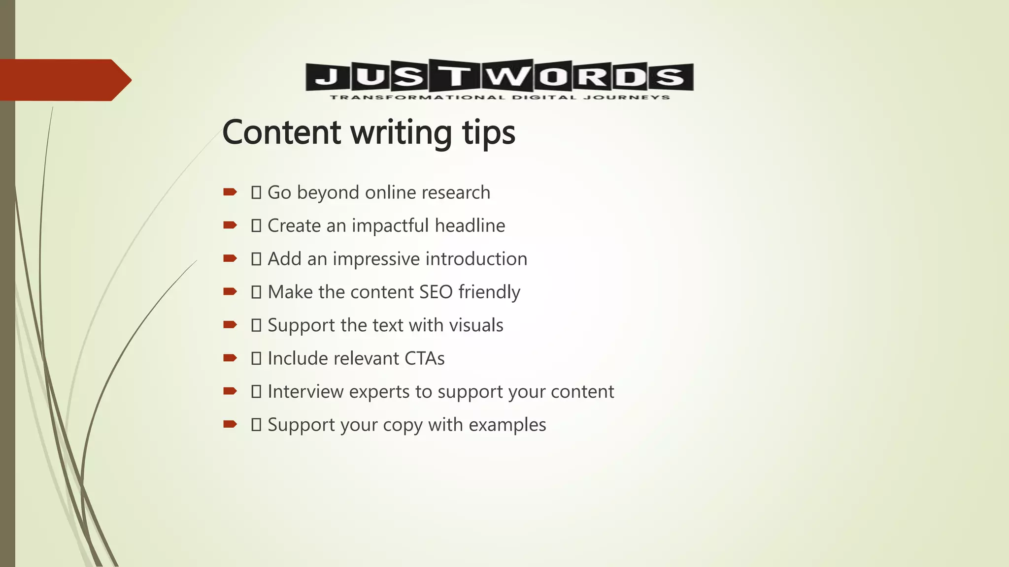 15 Content Writing Examples When to Use Each | PPT