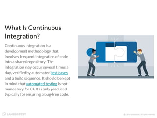 What is Continuous Integration and Continuous Delivery | PPT
