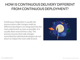 What is Continuous Integration and Continuous Delivery | PPT
