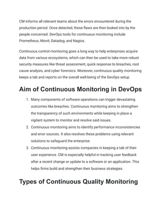 What is Continuous Monitoring in DevOps.pdf | Cloud Computing | Internet