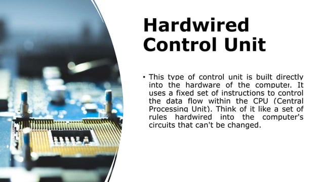 What is Control Unit and types of control unit? | PPTX