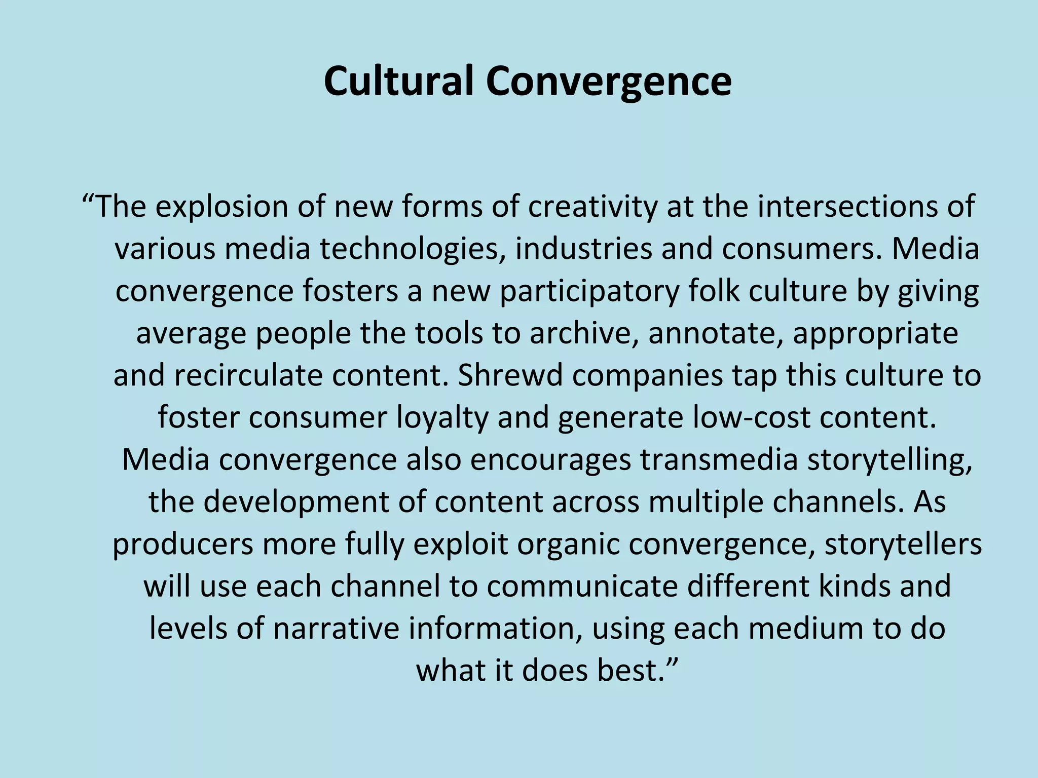 What is convergence culture | PPT