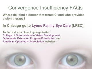 What is Convergence Insufficiency? | PPT