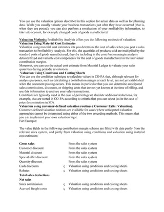 What is copa master data | DOCX | Business Accounting & Finance | Business