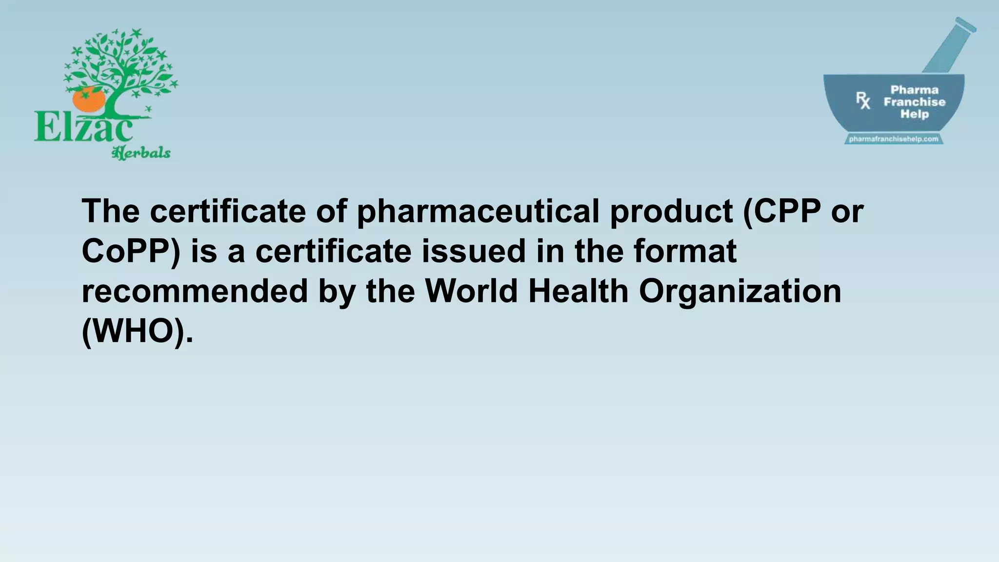 What is COPPs? How to apply for COPPs (Certificate of Pharmaceutical ...
