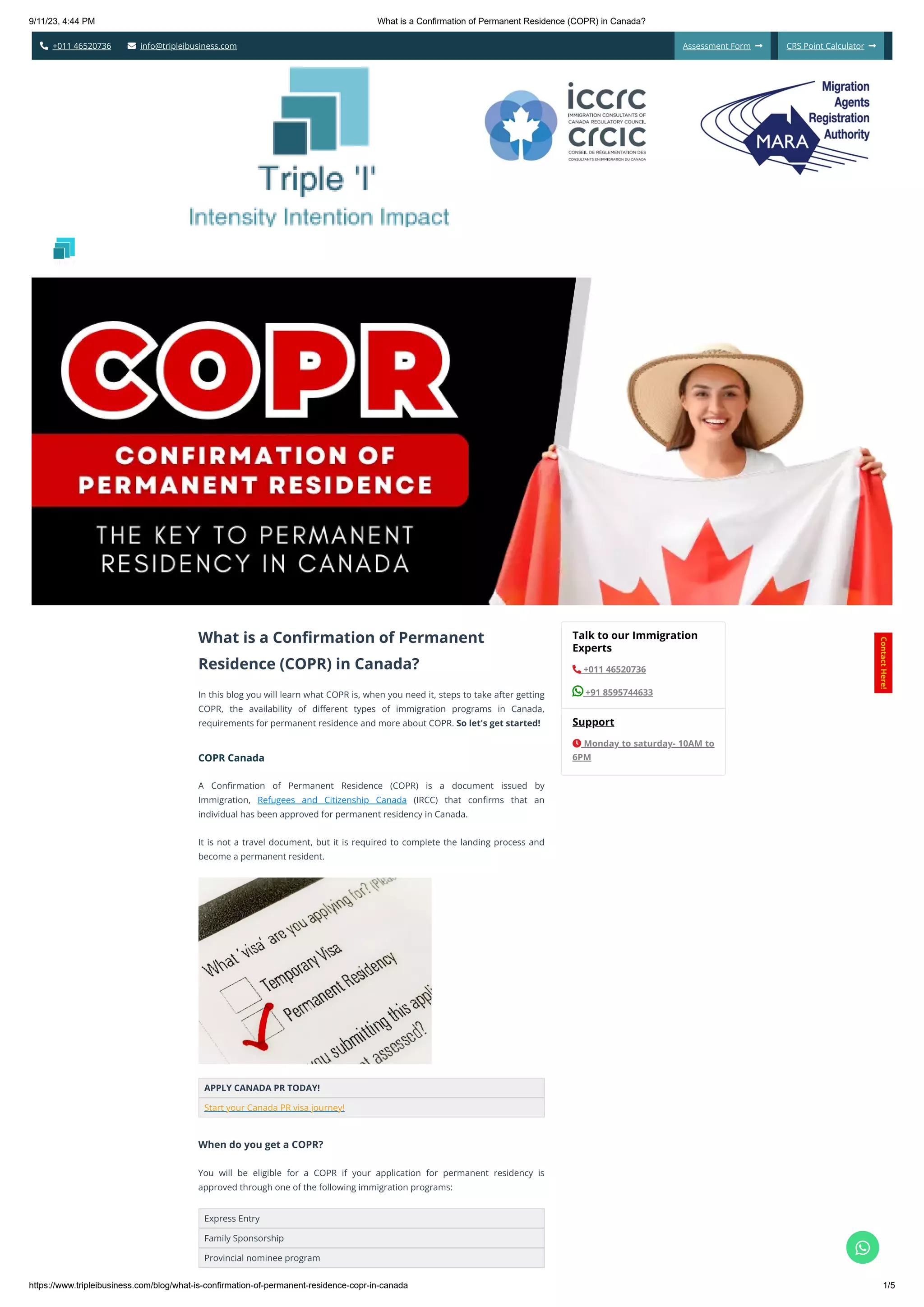 What is Copr Canada | PDF | Government Support and Welfare | Financial ...