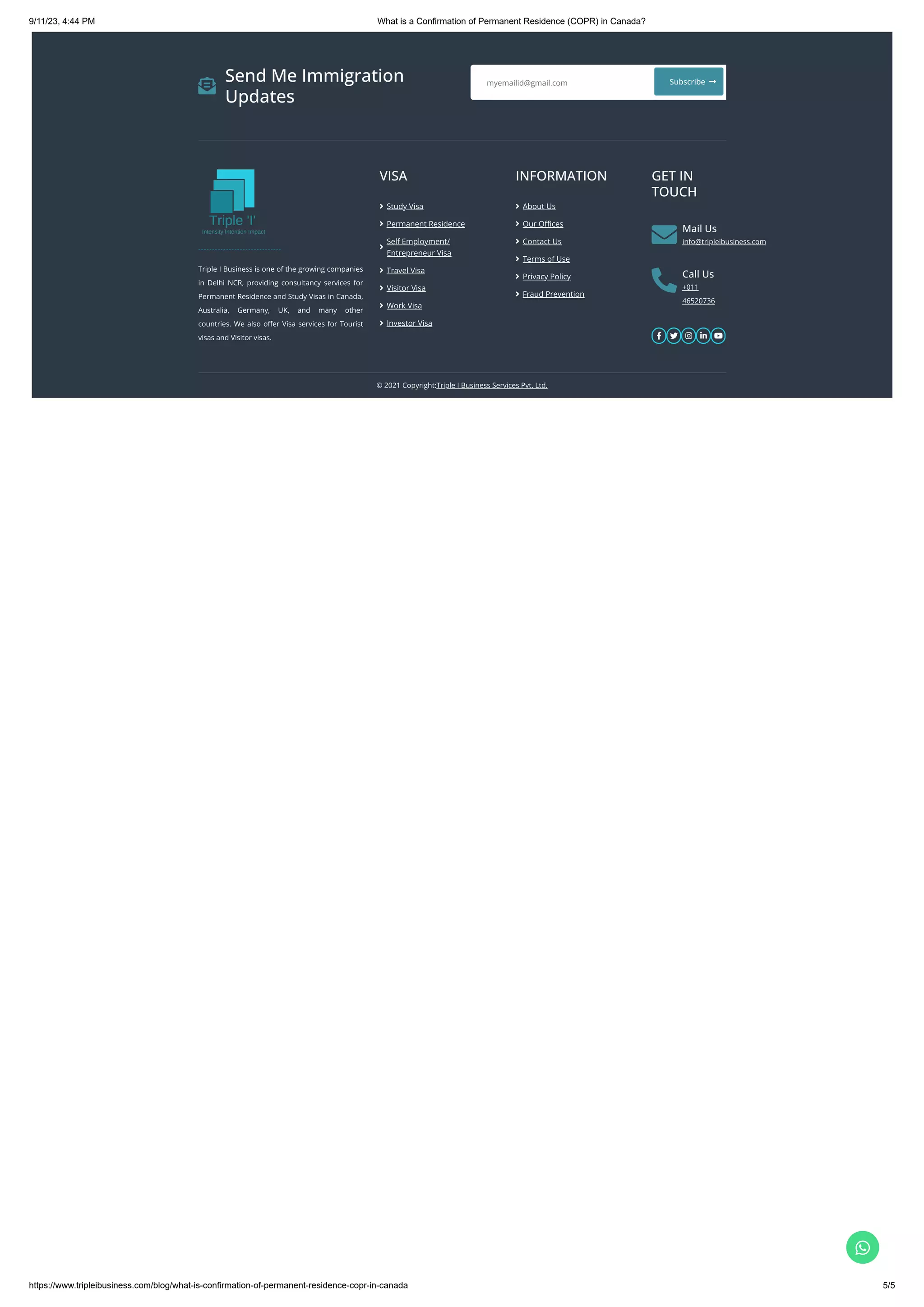 What is Copr Canada | PDF