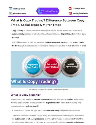What Is Copy Trading? Difference Between Copy Trade, Social Trade ...