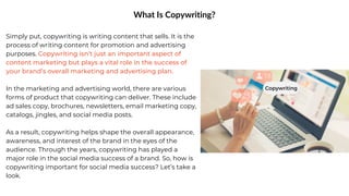 What is copywriting | PDF