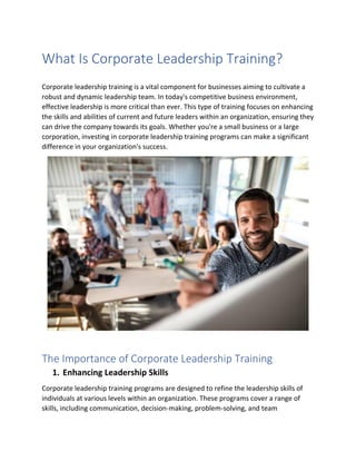 What Is Corporate Leadership Training.... | PDF