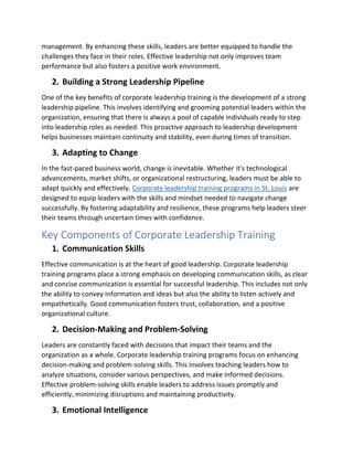 What Is Corporate Leadership Training.... | PDF