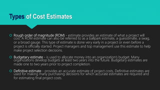 Project Cost Management | PPT