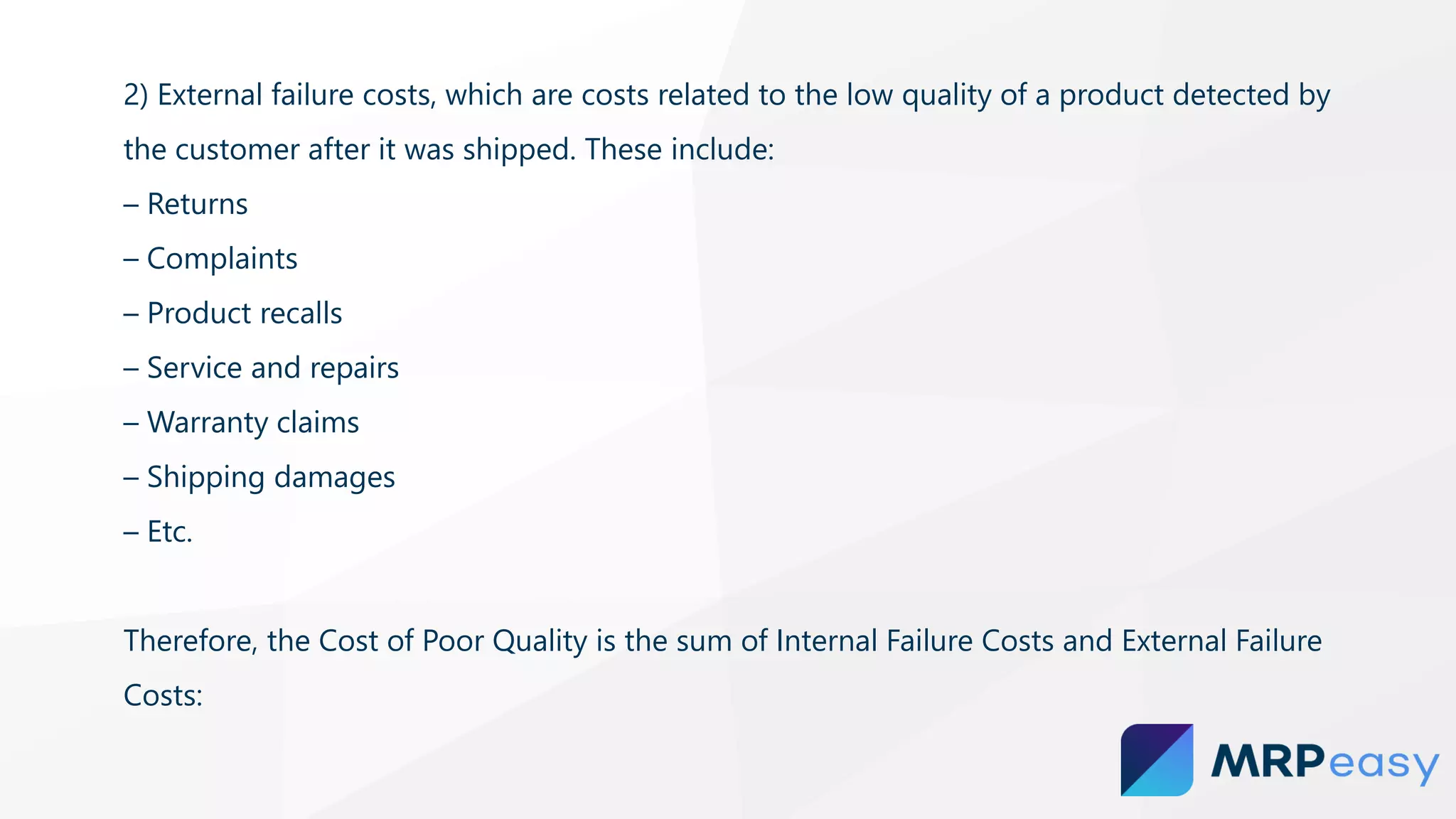 What is cost of quality and how to calculate it | PDF
