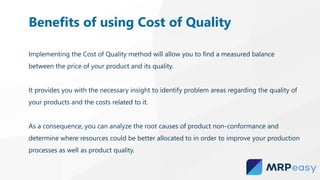 What is cost of quality and how to calculate it | PPT