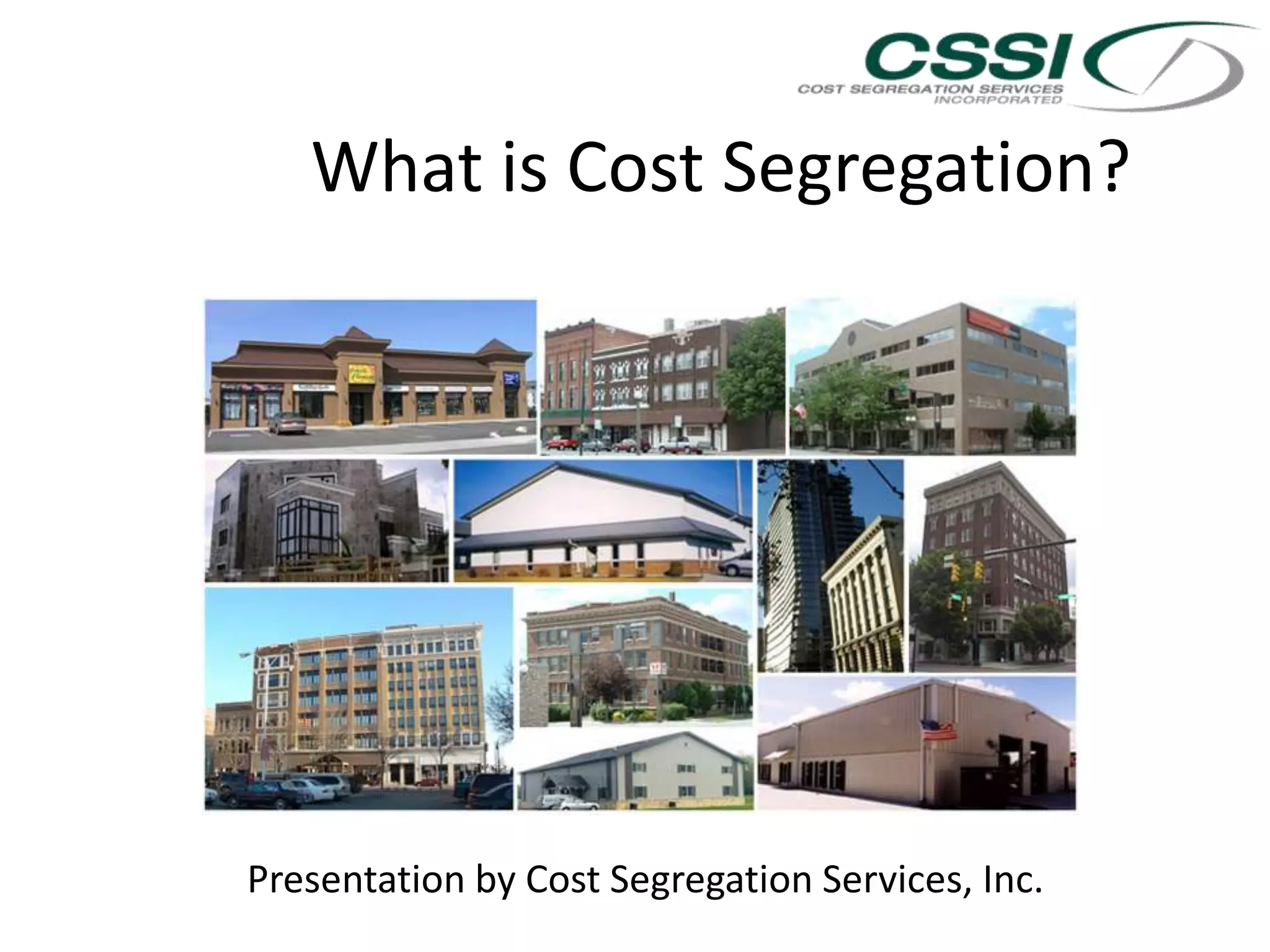 What Is Cost Segregation | PPTX