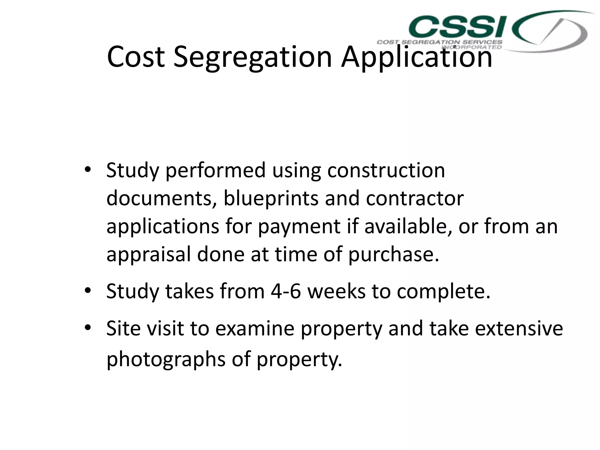 What Is Cost Segregation | PPTX