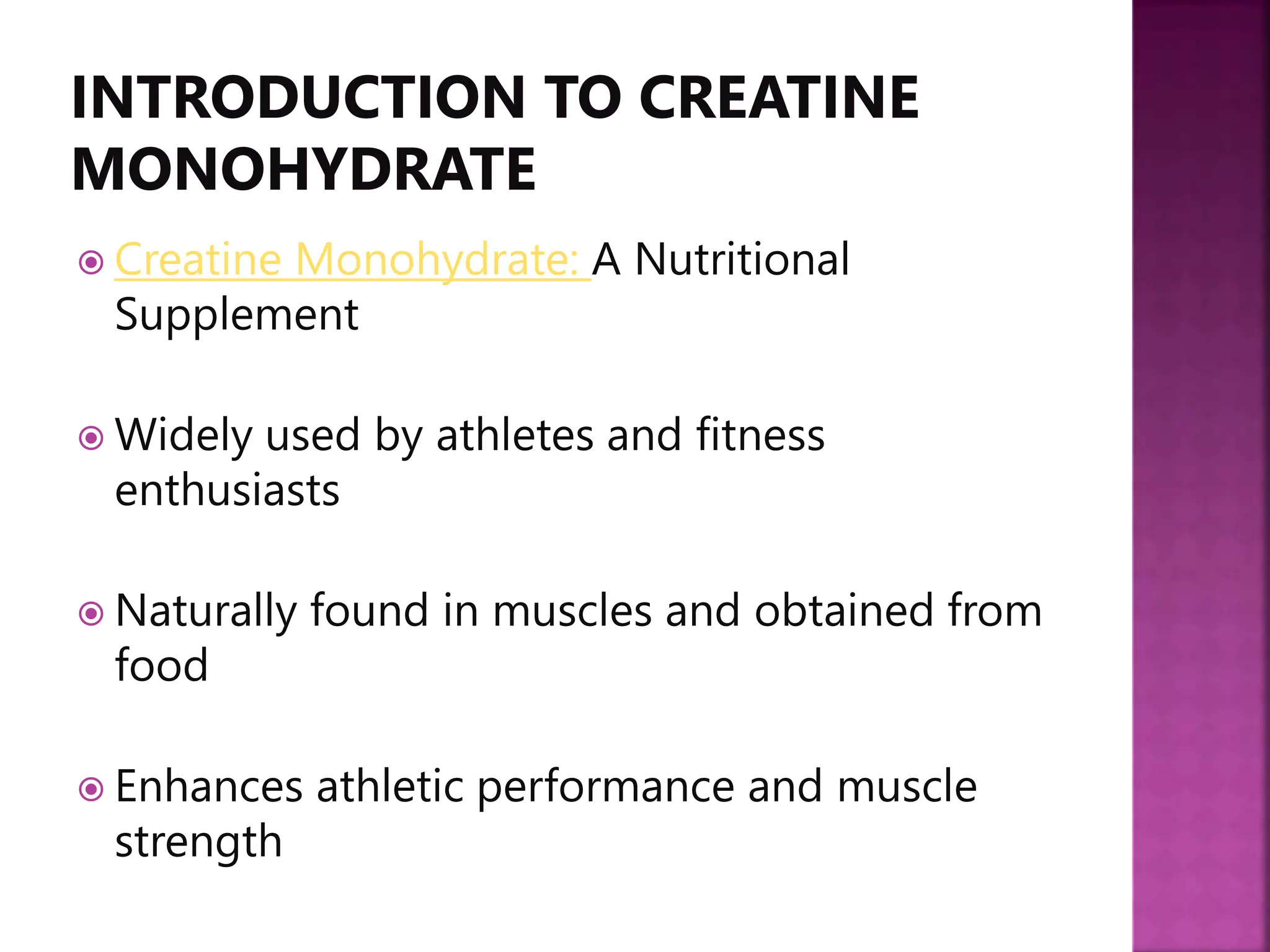 What is creatine monohydrate ? Does creatine increase muscle size? | PPTX
