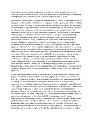 What is creative computing | PDF