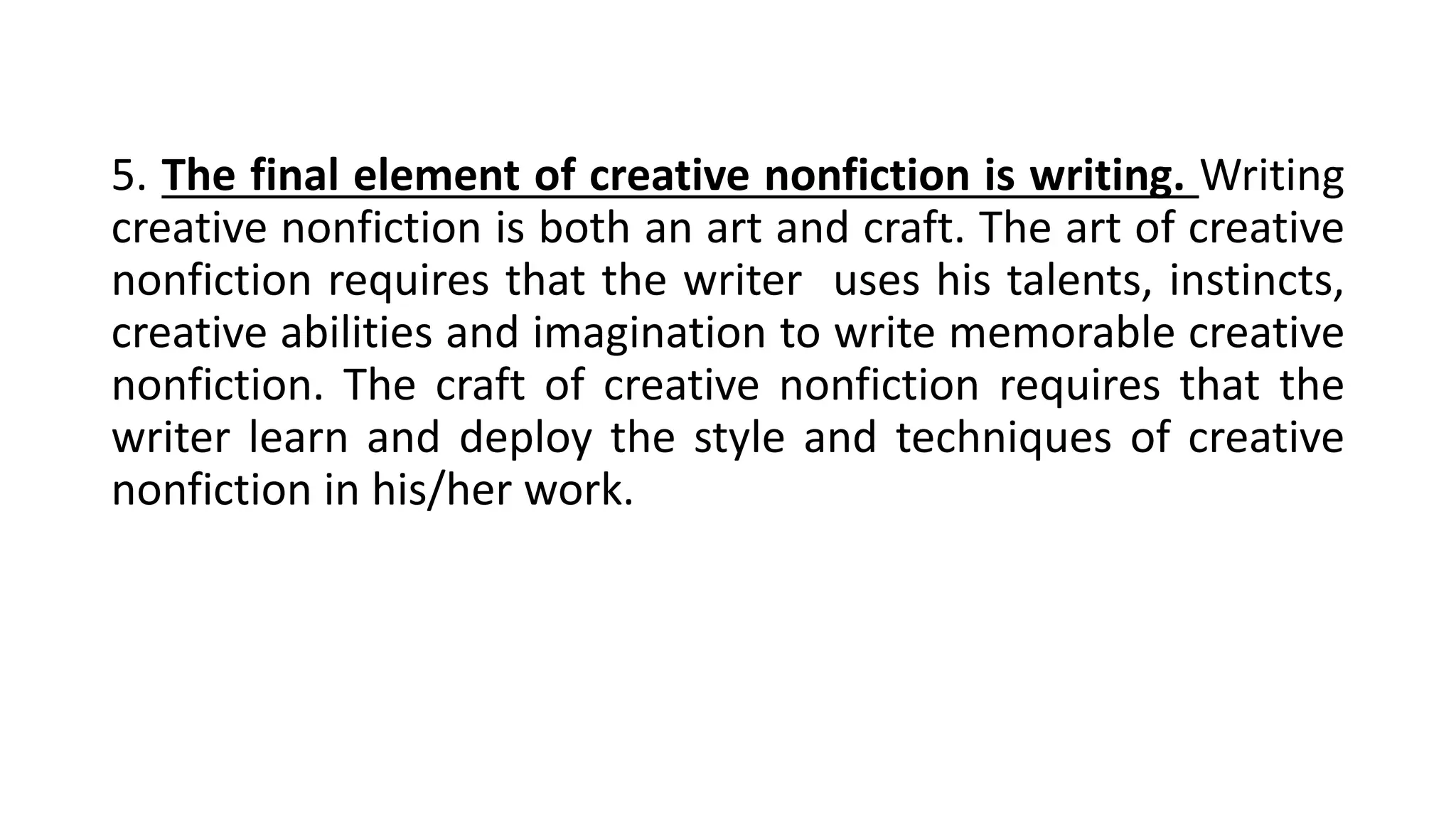 what is Creative Non-fiction for grade 11/12 | PPTX