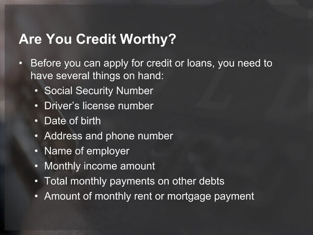 What Is Credit | PPTX