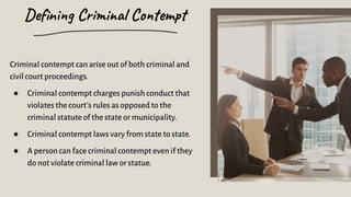 What is Criminal Contempt? | PDF