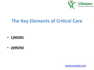 What is critical care coding | PPTX