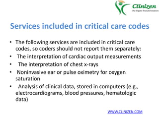 What is critical care coding | PPTX