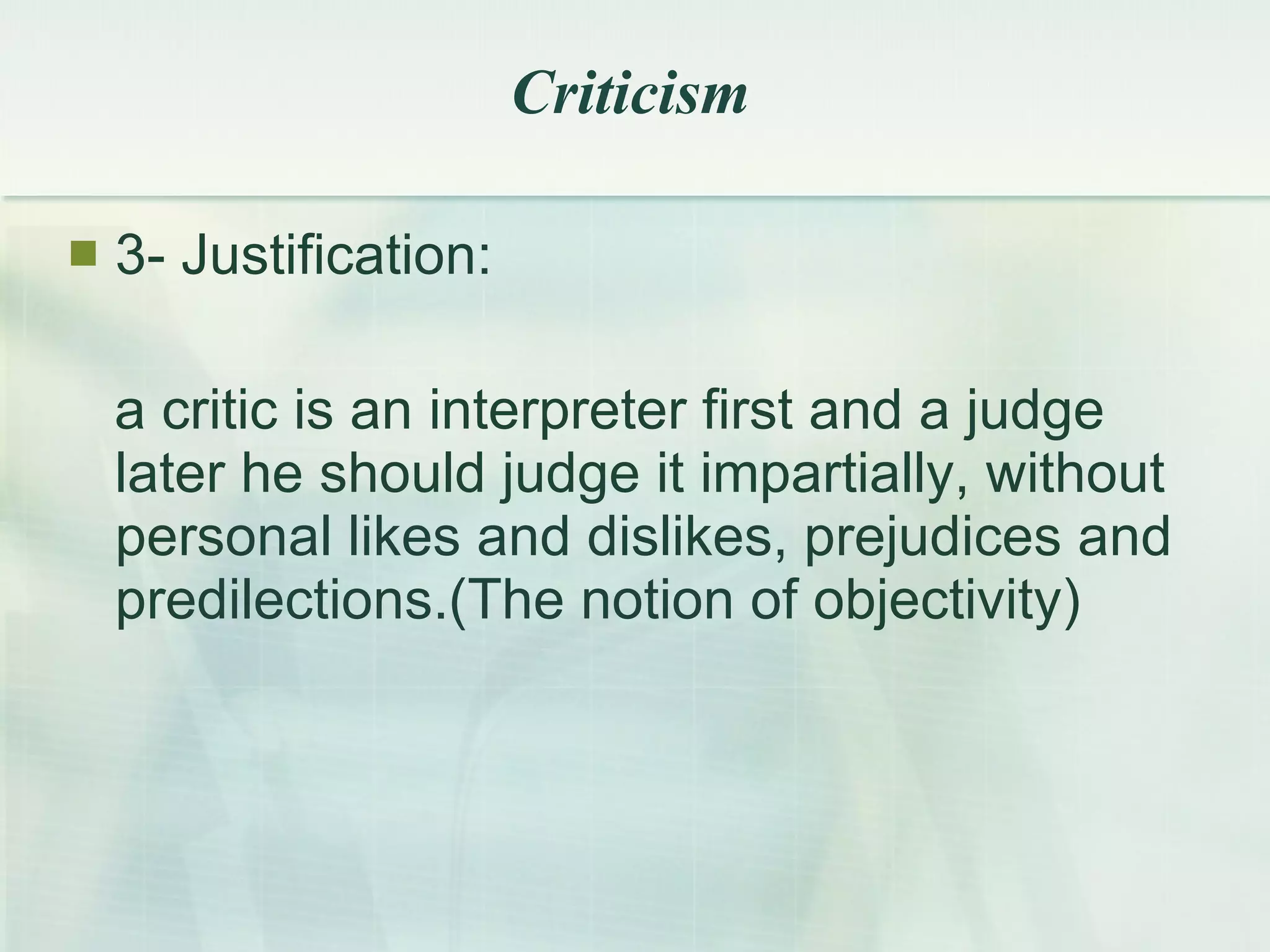 What Is Criticism | PPT