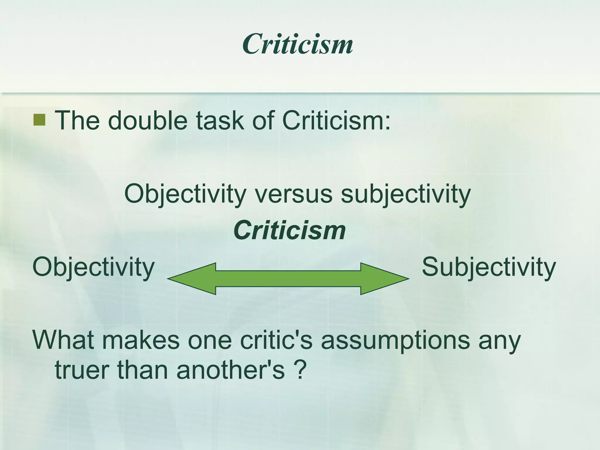 What Is Criticism | PPT