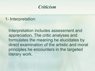 What Is Criticism | PPT