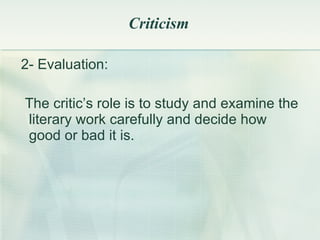 What Is Criticism | PPT