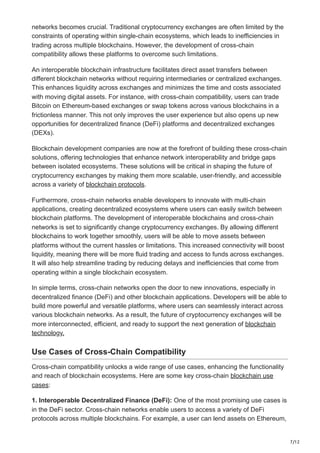 What is Cross-Chain Compatibility - SoluLab | PDF