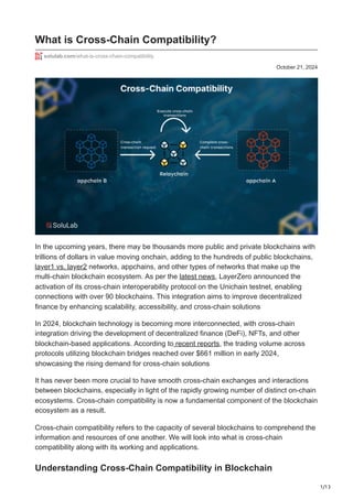 What is Cross-Chain Compatibility overview | PDF | Computing | Technology & Computing