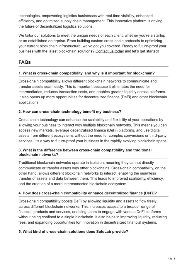 What is Cross-Chain Compatibility overview | PDF