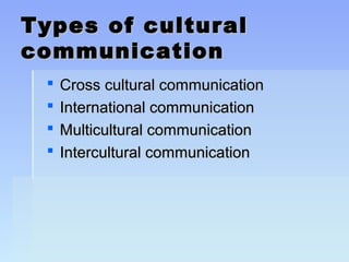 cross cultural communication | PPT