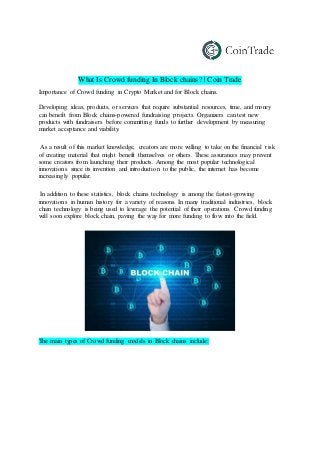 What Is Crowdfunding In Blockchains? | PDF